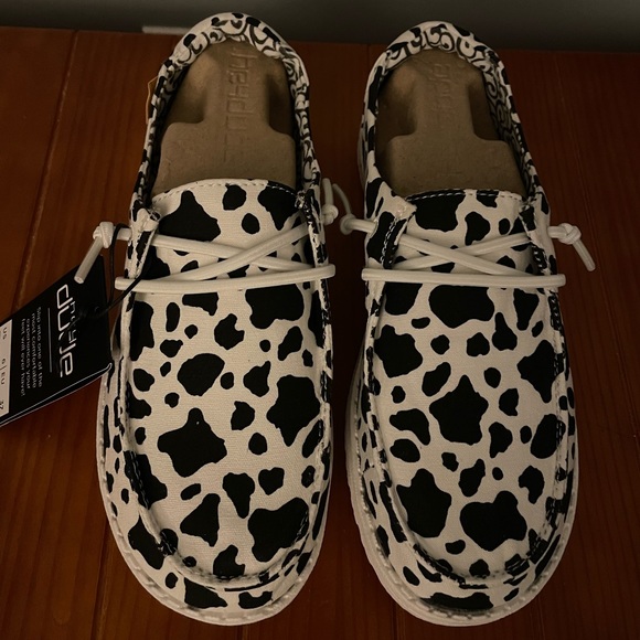 Hey Dude | Shoes | Hey Dude Wendy Cow Print Womens Shoes | Poshmark